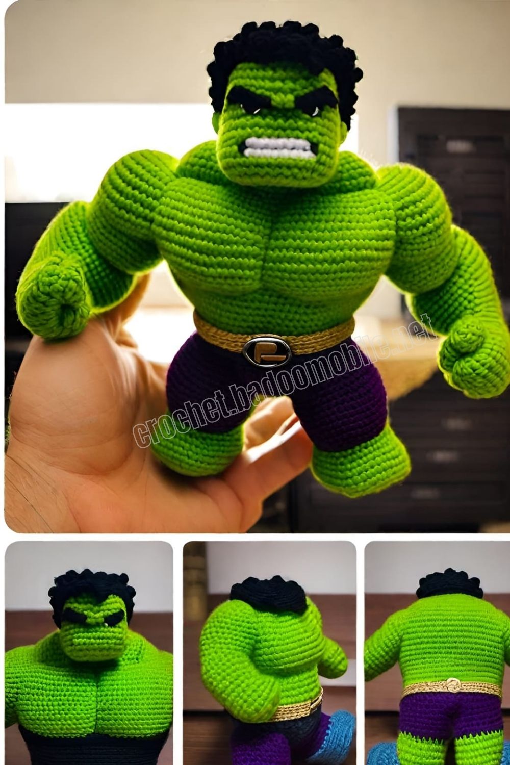 Amigurumi Crochet Hulk Doll Free Pattern-1 - FREE AMİGURUMİ CROCHET